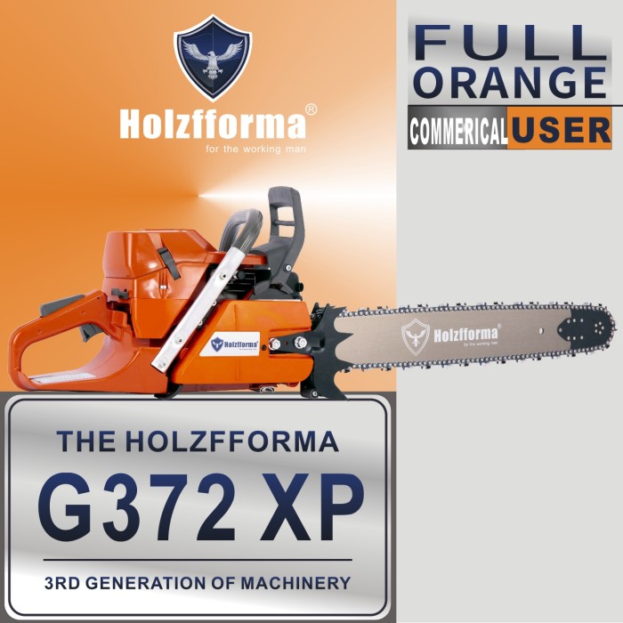 65cc Holzfforma Orange Dark Gray G372 Gasoline Chainsaw With 20 inch ...